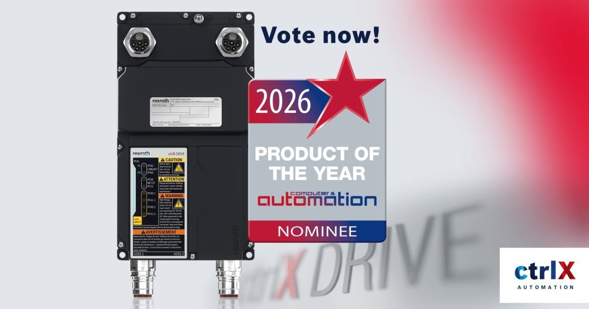 ctrlX DRIVE cabinet-free nominated for "Product of the Year 2026" Award ...