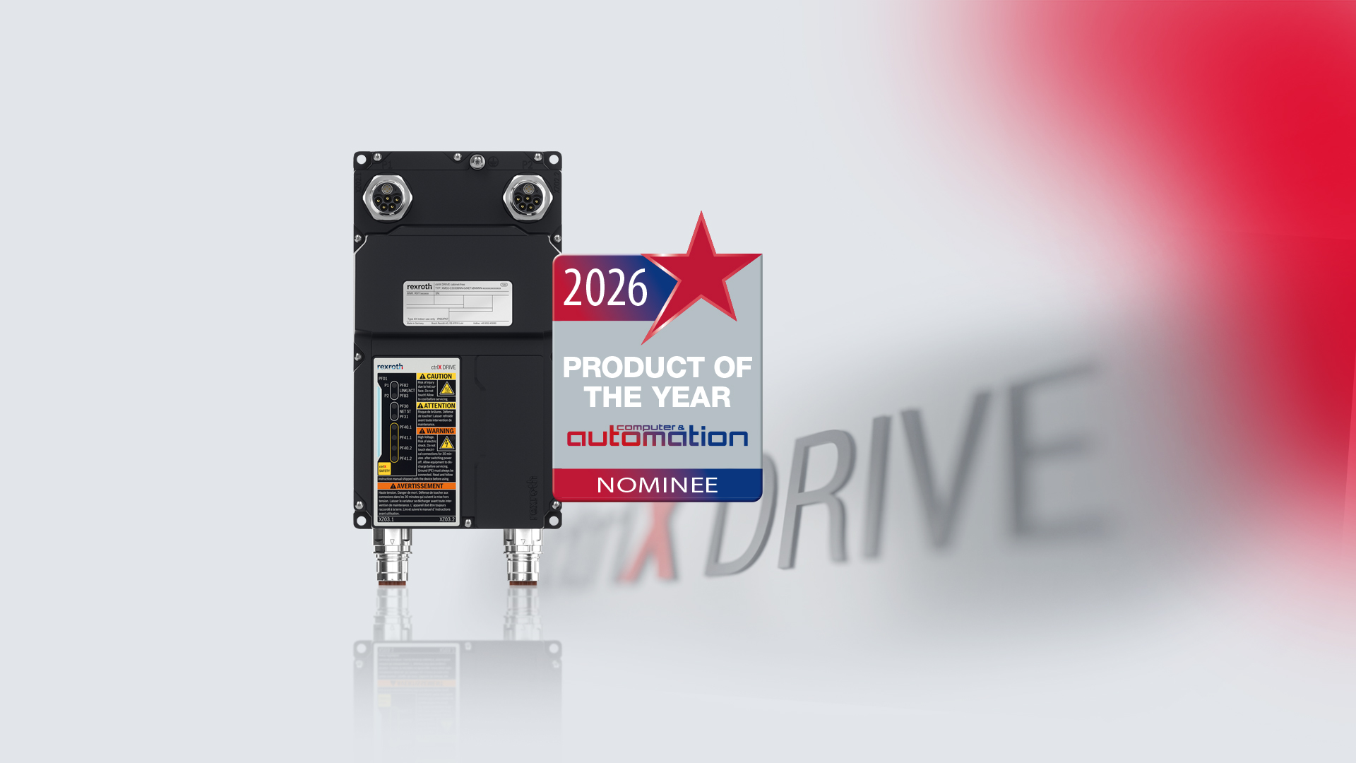 ctrlX DRIVE cabinet-free nominated for "Product of the Year 2026" Award ...